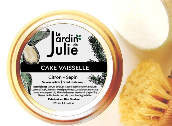 Cake vaisselle Citron & Sapin - Savon solide pour laver la vaisselle à ...
